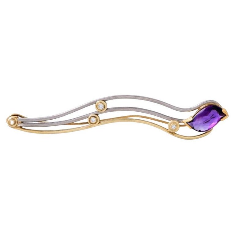 Amethyst Pin/Brooch For Sale at 1stDibs