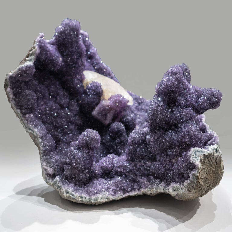 Amethyst Stalactites with Calcite from Uruguay For Sale at 1stDibs