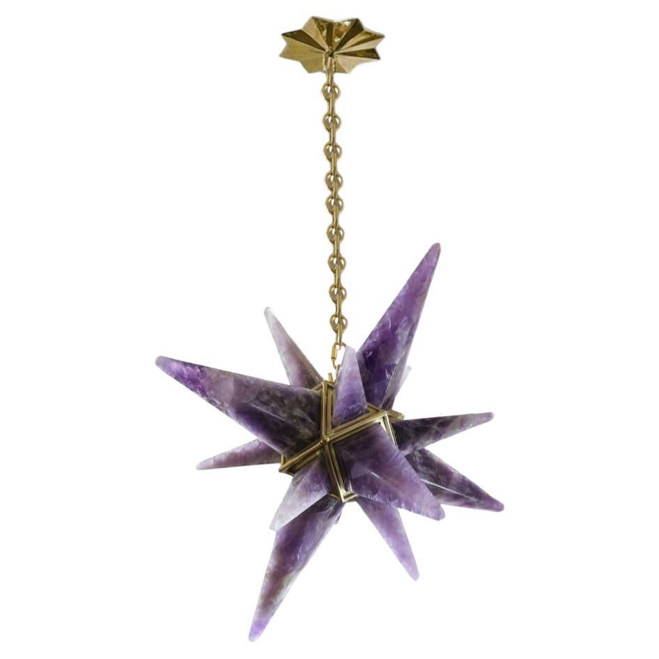 Star Round Glass Pendant Light Designed by Architect, Sandy Littman For ...