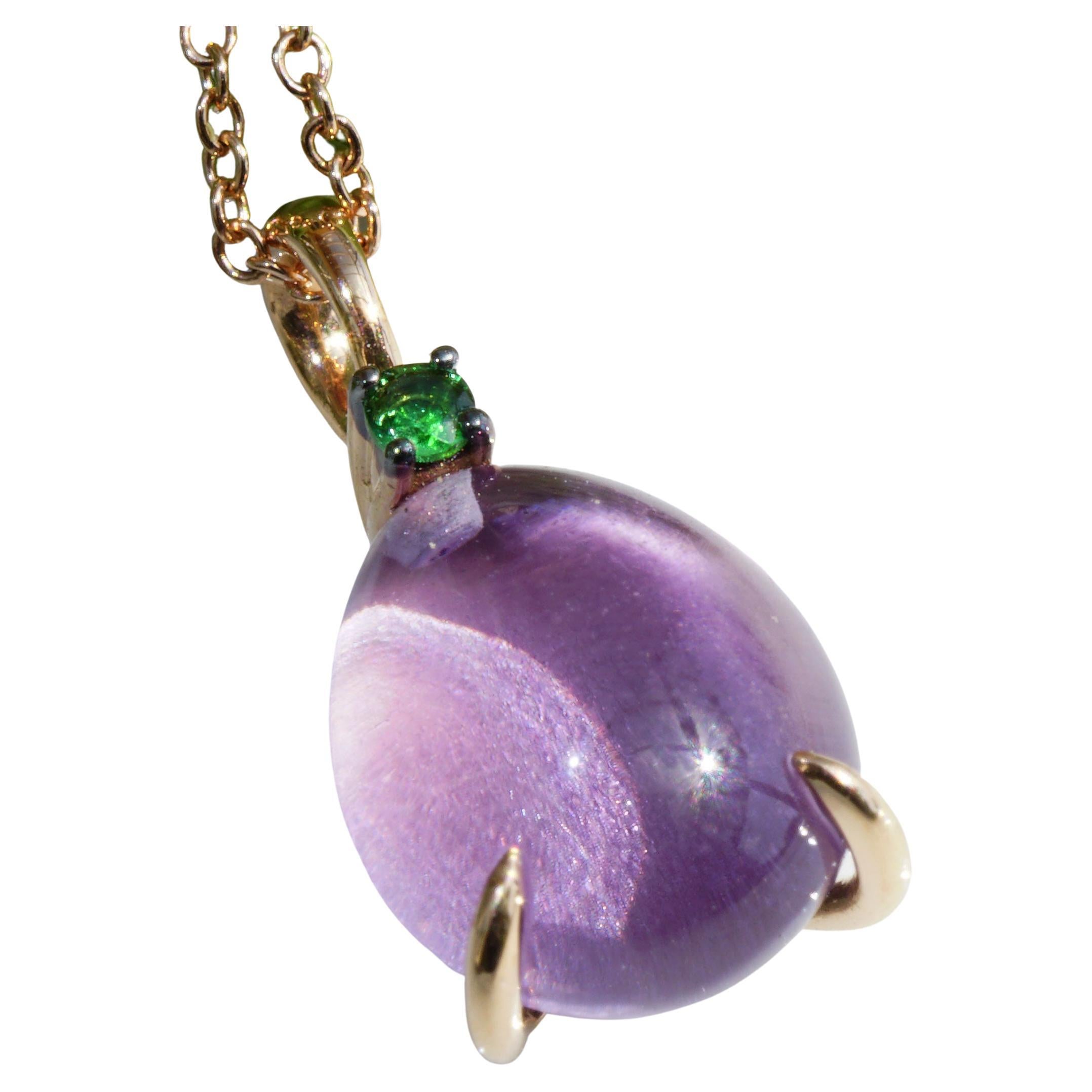 Drop Pendant with Tsavorite Mystic Agate So Sweet Made in Italy Finest ...