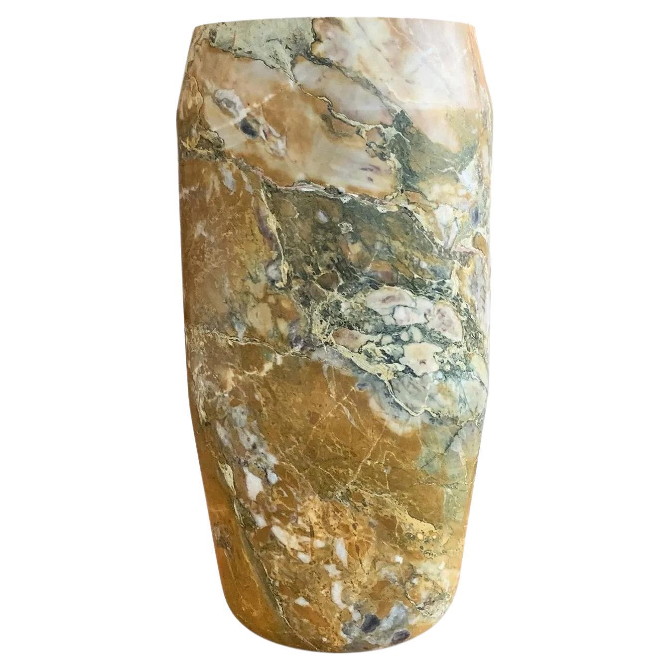 Unique Cylindrical Marble Vase from Michaël Verheyden at 1stDibs