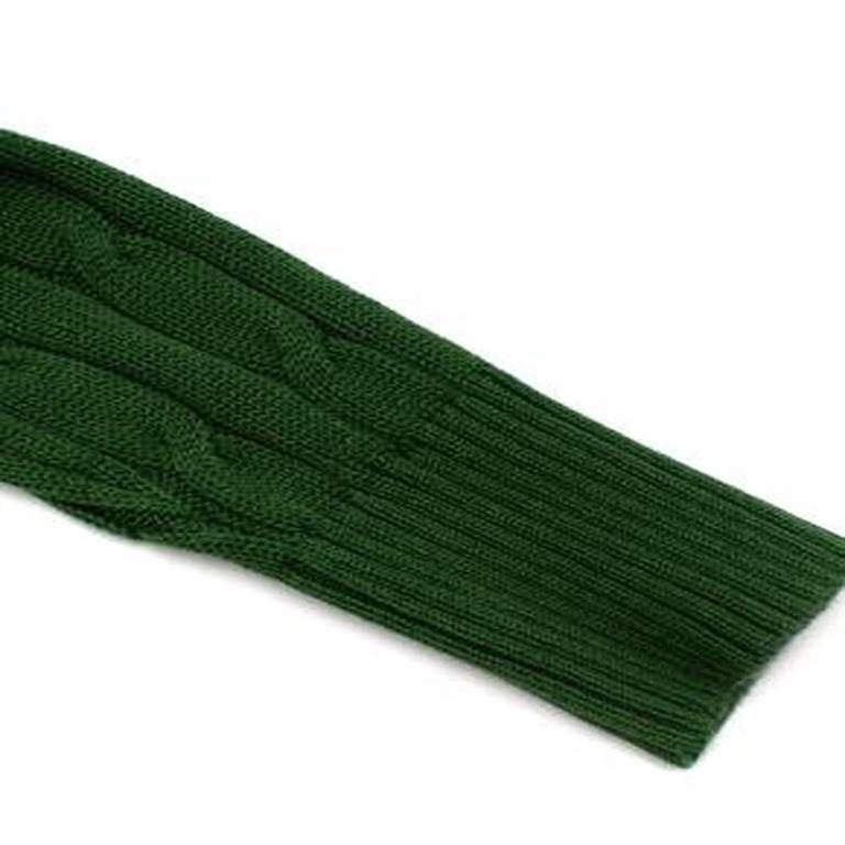 Ami Green Cable Knit Cotton Jumper For Sale at 1stDibs