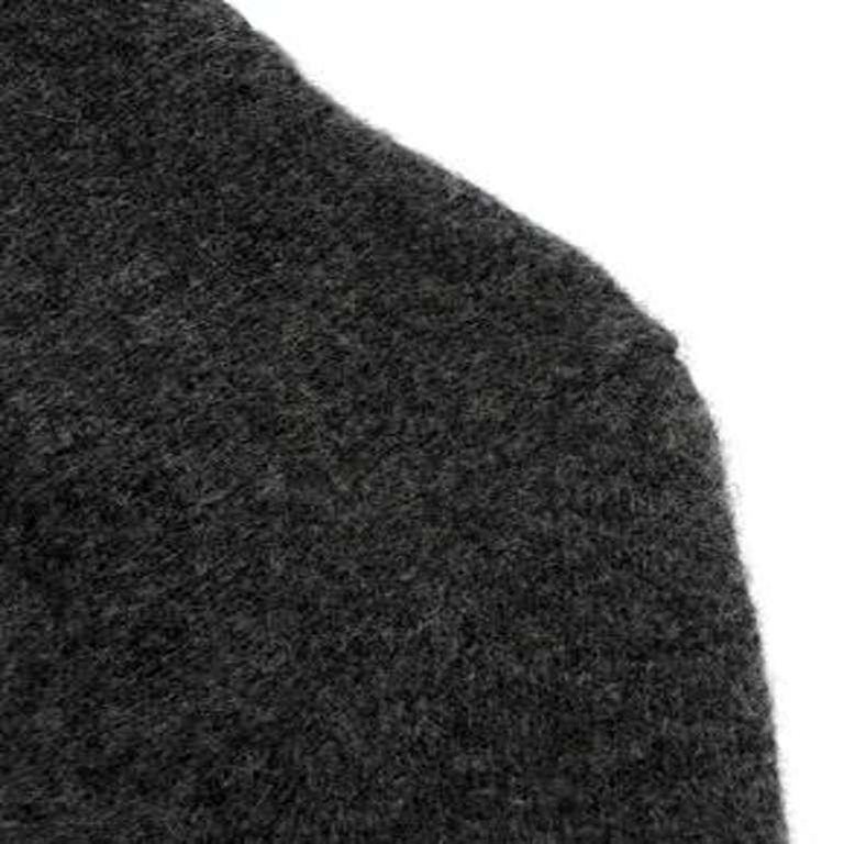 Ami Grey Merino Wool Roll Neck Jumper For Sale at 1stDibs