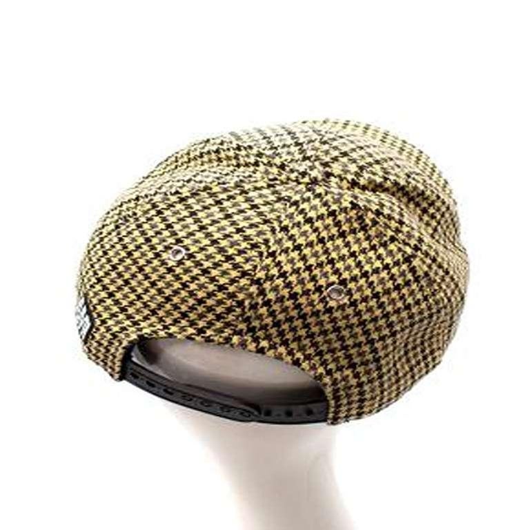 Ami Yellow Houndstooth Baseball Cap For Sale at 1stDibs