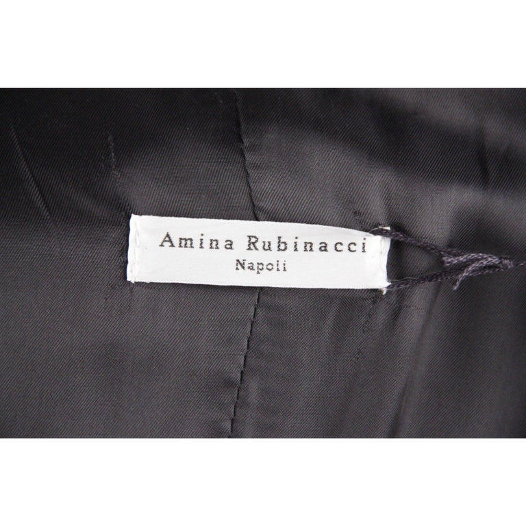AMINA RUBINACCI Black Leather TRENCH COAT Long Lenght w/ BELT Size 42 For Sale at 1stDibs ...