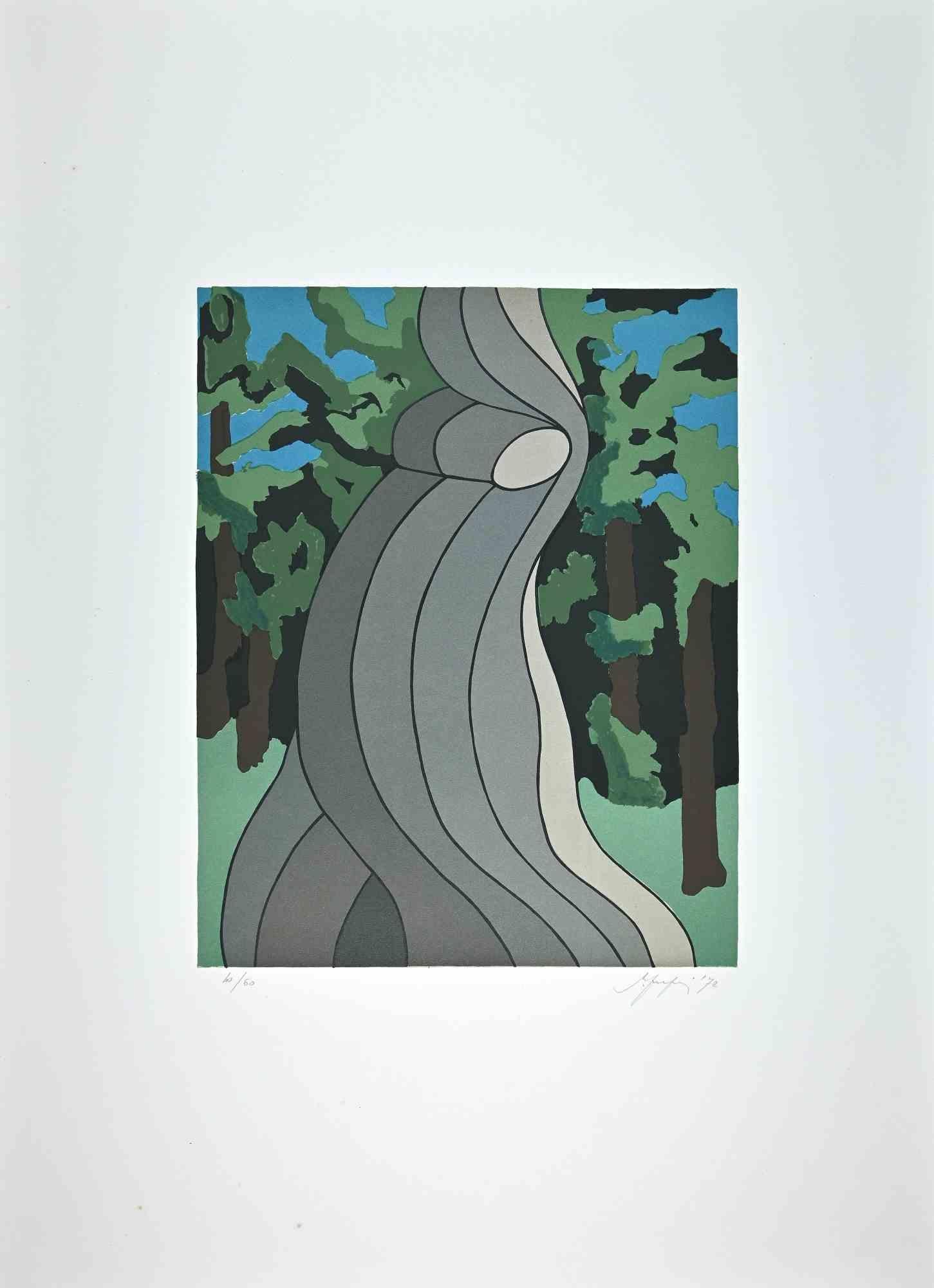 Amintore Fanfani - Abstract Composition - Original Screen Print by A ...