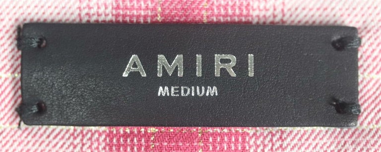 Amiri Ombré Metallic Plaid Cotton Flannel Shirt at 1stDibs | amiri flannel