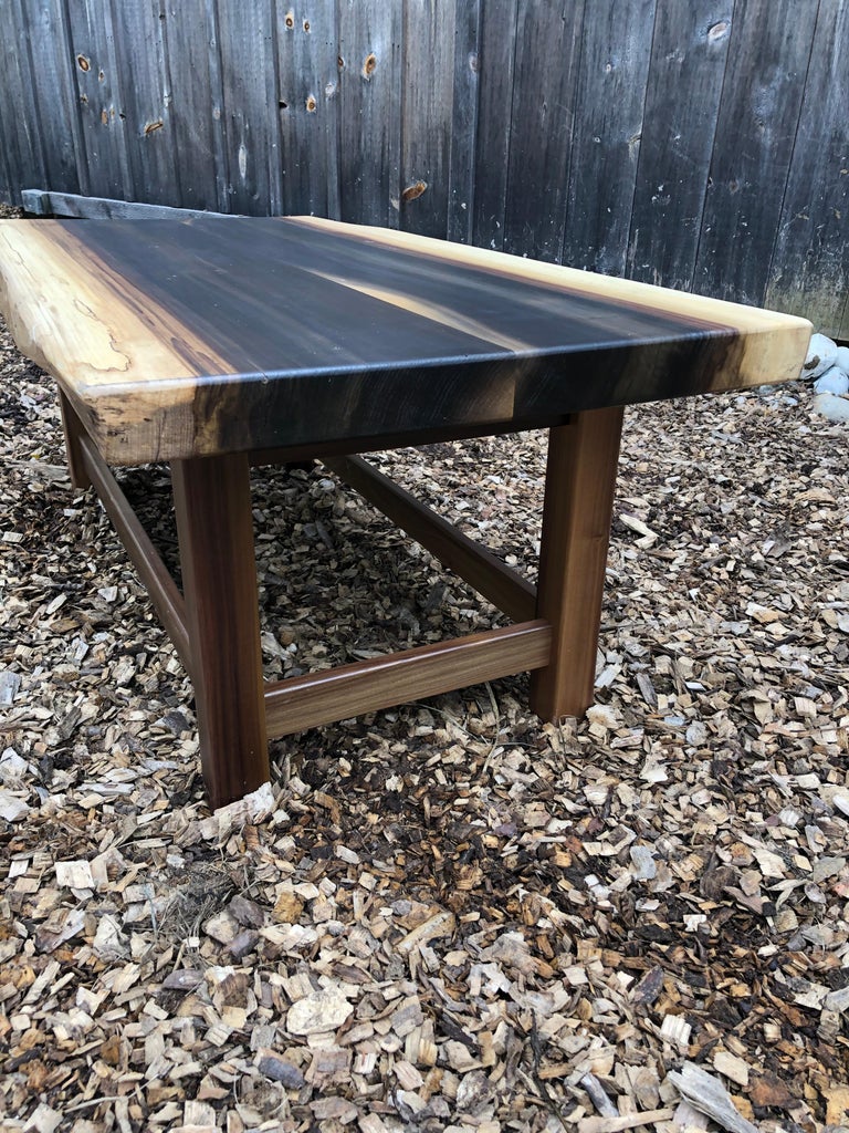 Amish Artisan Made Poplar Live Edge Coffee Table For Sale at 1stDibs
