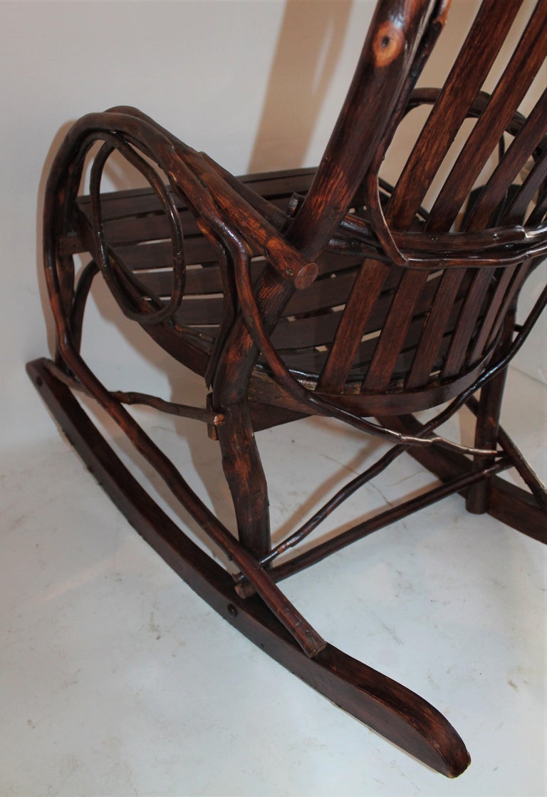 Amish Bent Wood Rocking Chairs, Adults and Child's, 2 at 1stDibs