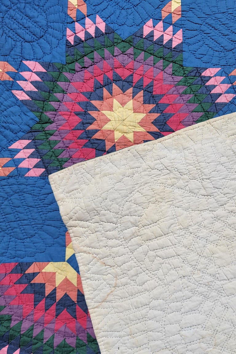 Amish Broken Star Quilt For Sale at 1stDibs