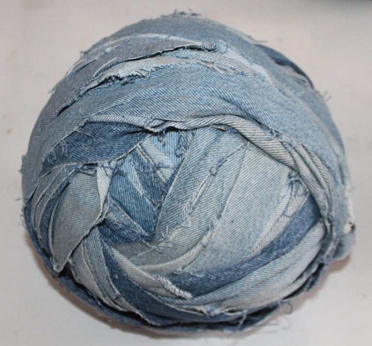 Amish Denim Large Rag Ball Collection For Sale at 1stDibs