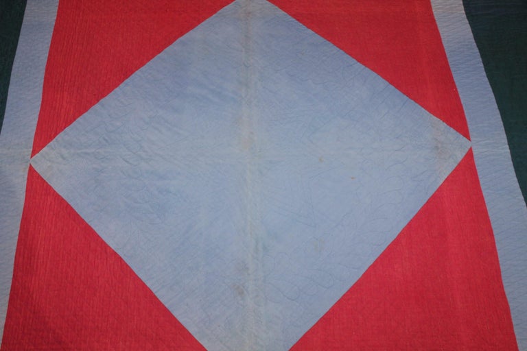 Amish Lancaster, County Pennsylvania Wool Diamond in a Square Quilt For ...