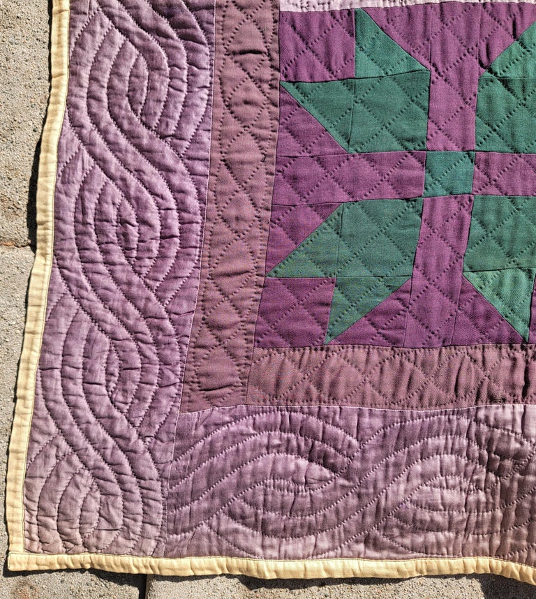 Amish Quilt Dated 1911 from Indiana-Bear Paw Pattern For Sale at 1stDibs