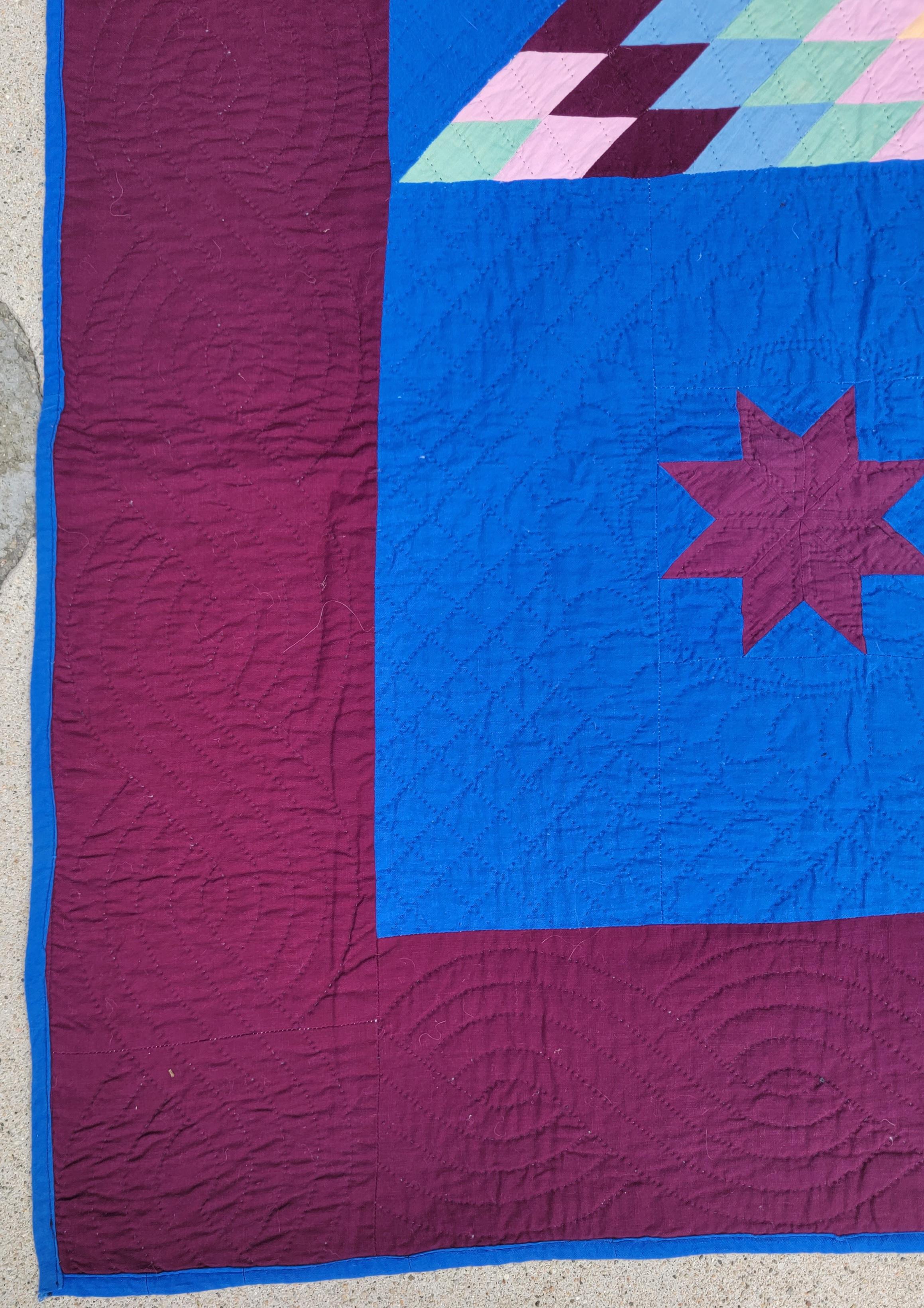 Amish Star Antique Quilt From Pennsylvania at 1stDibs