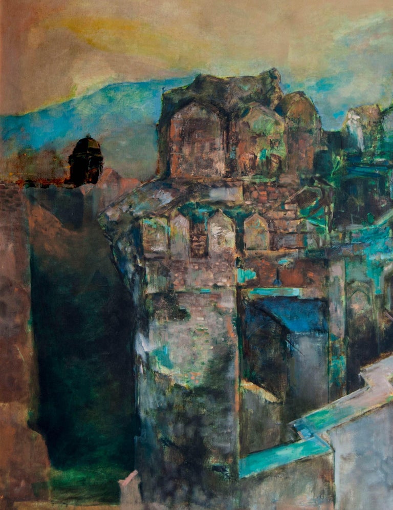 Amitabh Sengupta - Unknown Fort, Mythscape, Series of Structures,Oil ...