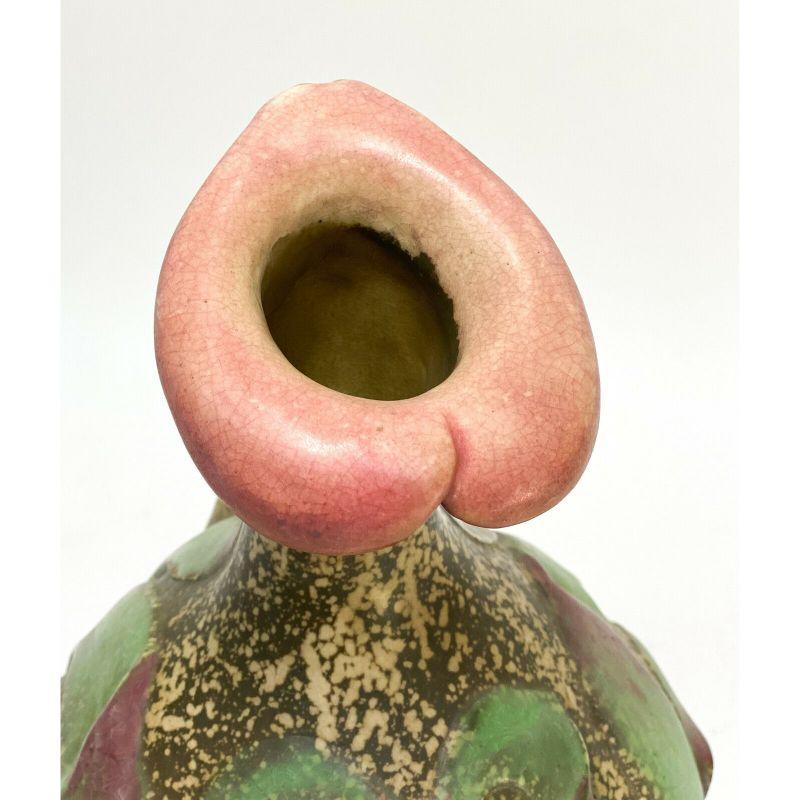 Amohora Austria Pottery Pink and Green Calla Lily Pitcher, circa 1900 ...