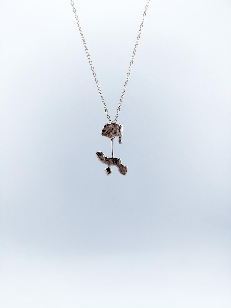 Contemporary Uncut Silver Amorfo Pendant Necklace by xMartaja, Mexico ...