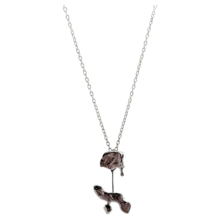 Contemporary Uncut Silver Amorfo Pendant Necklace by xMartaja, Mexico ...