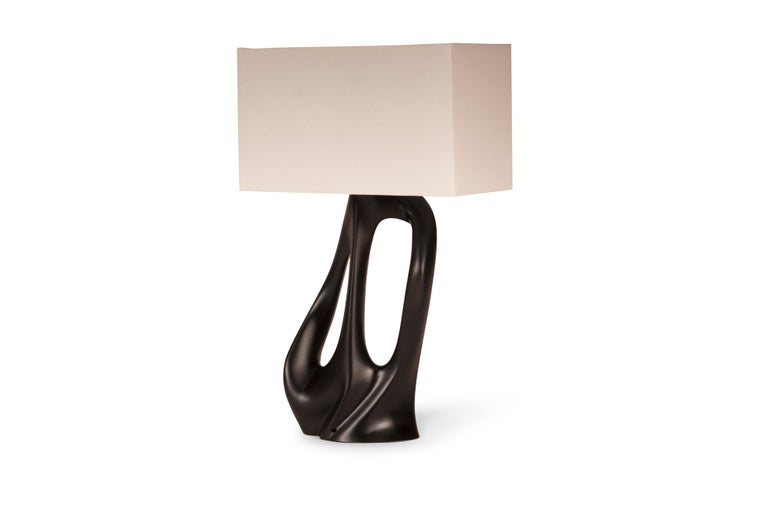 Amorph Ana Table Lamp in Black Lacquer and Ivory Silk Shade For Sale at ...