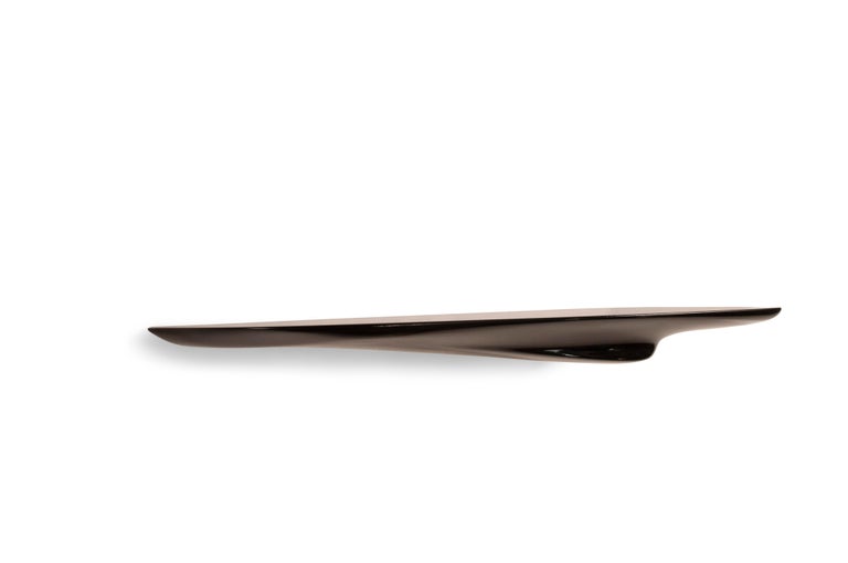 Amorph Riva Shelf, Black Lacquer, Wall Mounted For Sale at 1stDibs | lacquer wall shelf, black ...