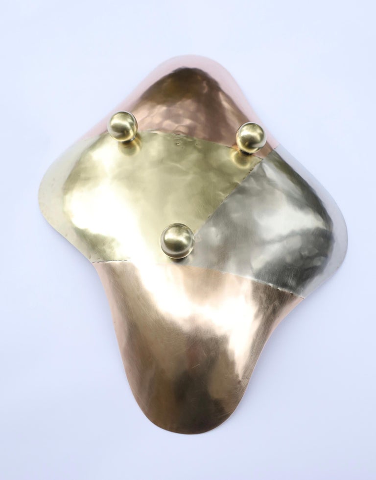 Amorphic Mexican Mixed Metal Large Centerpiece Bowl For Sale at 1stDibs