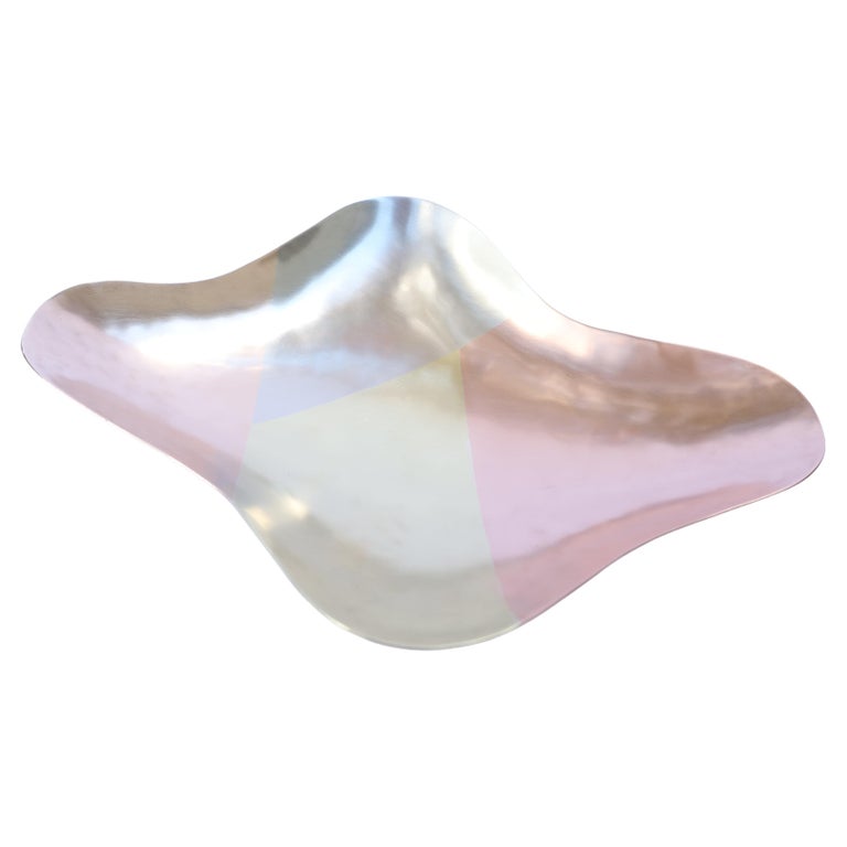 Amorphic Mexican Mixed Metal Large Centerpiece Bowl For Sale at 1stDibs