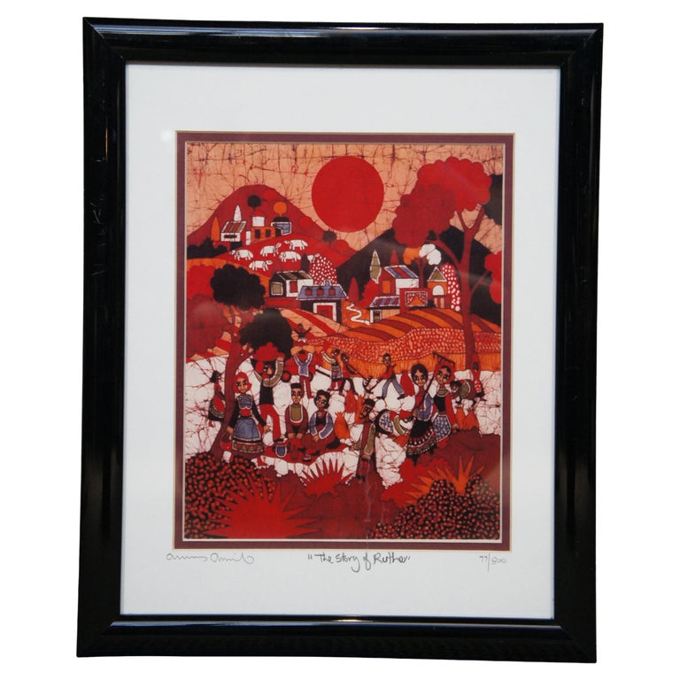 Amos Amit - L'histoire de Ruth Israëli Batik - Impression giclée ...