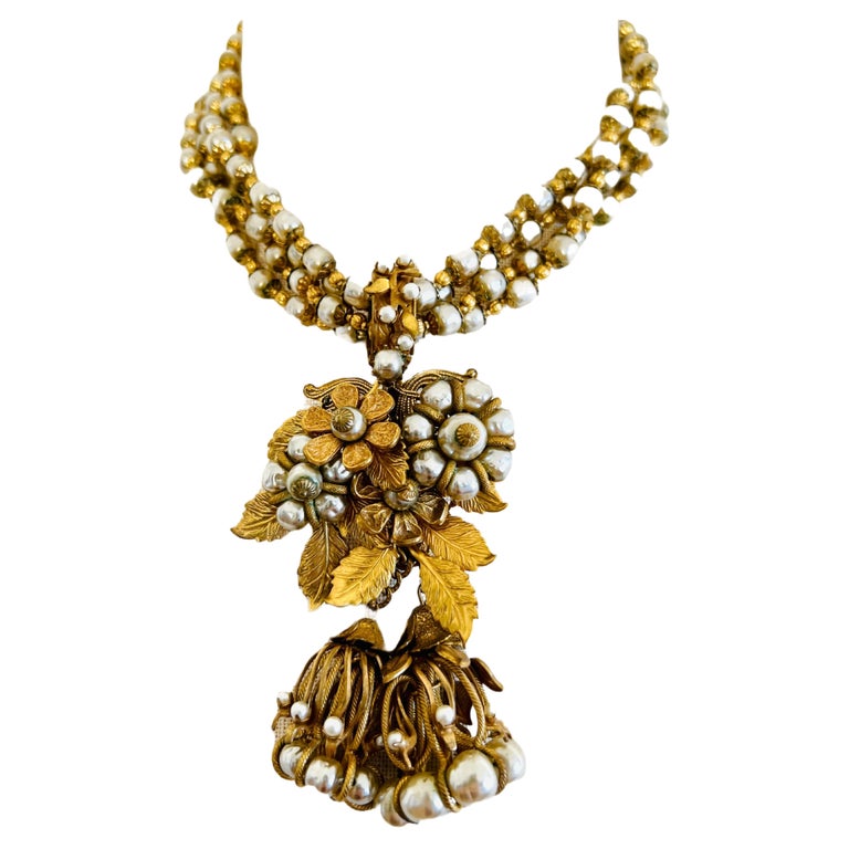 Amourelle by Frank Hess Demi Parure Set Choker Necklace Pendant Brooch ...