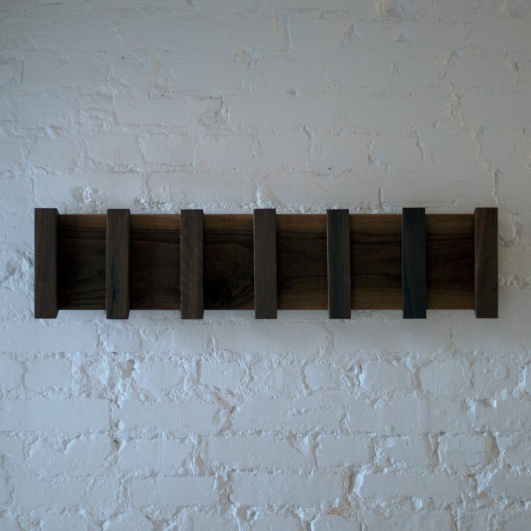 AMP Solid Walnut Minimalist Coat Rack For Sale at 1stDibs