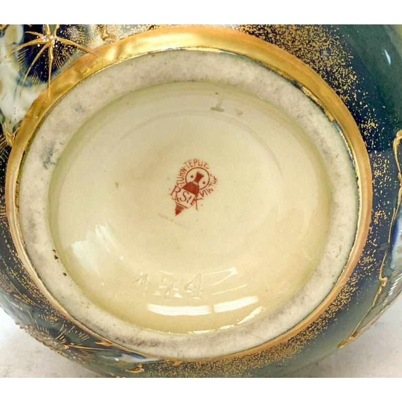 Amphora RSTK Enamel Pottery Vase Portrait of a Beauty Art Nouveau ...