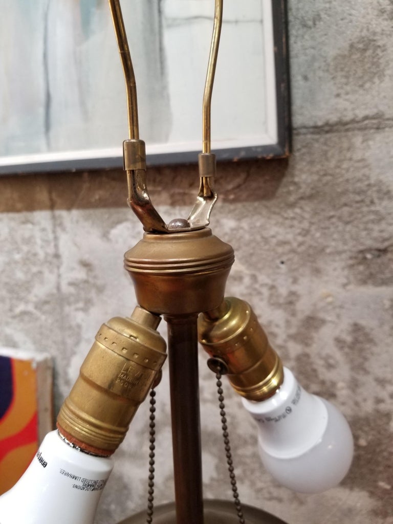 Amphora Scenic Arts and Crafts Era Ceramic Table Lamp For Sale at 1stDibs