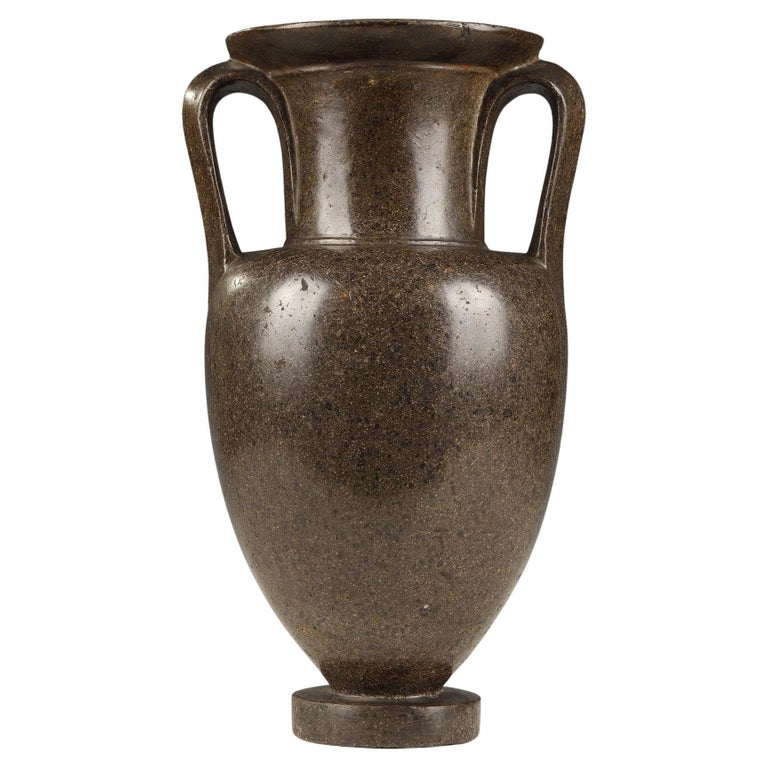 Amphora-Shaped Porphyry Vase, France, Late 18th Century For Sale at 1stDibs