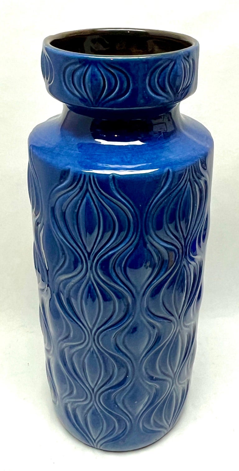 'Amsterdam' Floor Vase 'Scheurich, Blue Model 285-40' W-Germany, 1960s ...