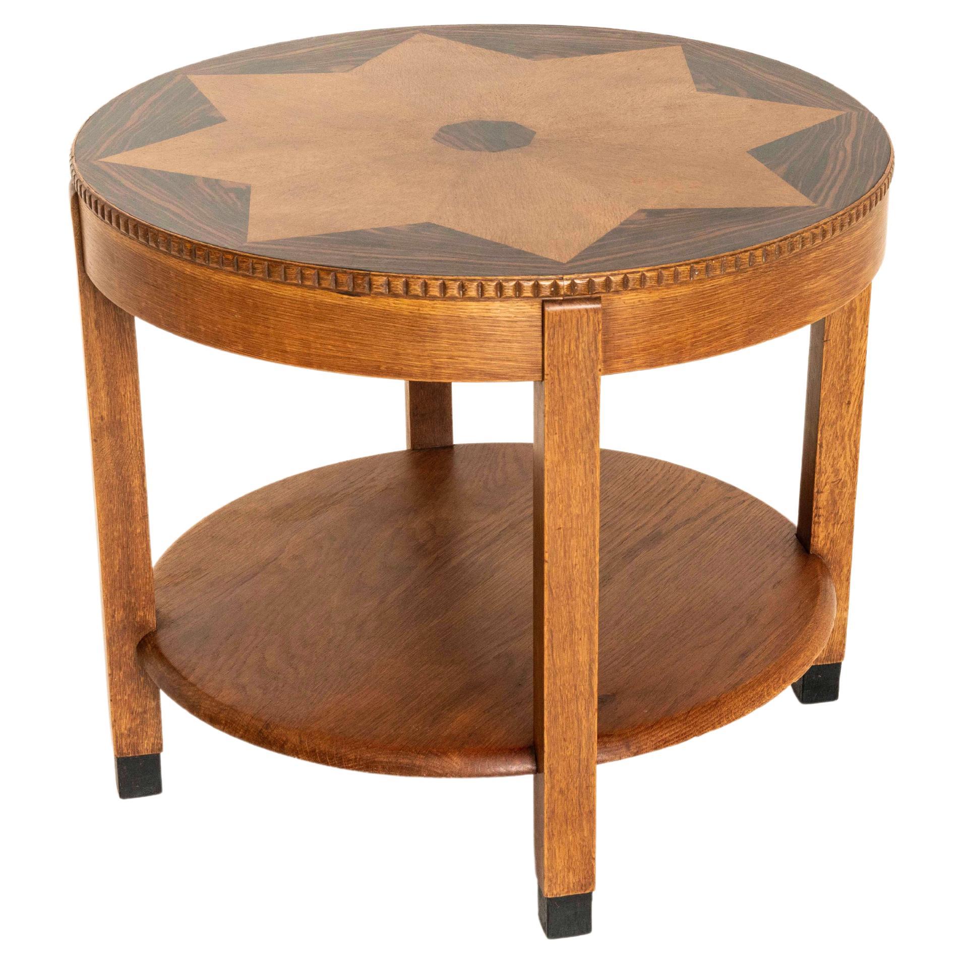 Amsterdam School Coffee Table with Star Design in the Top, the ...