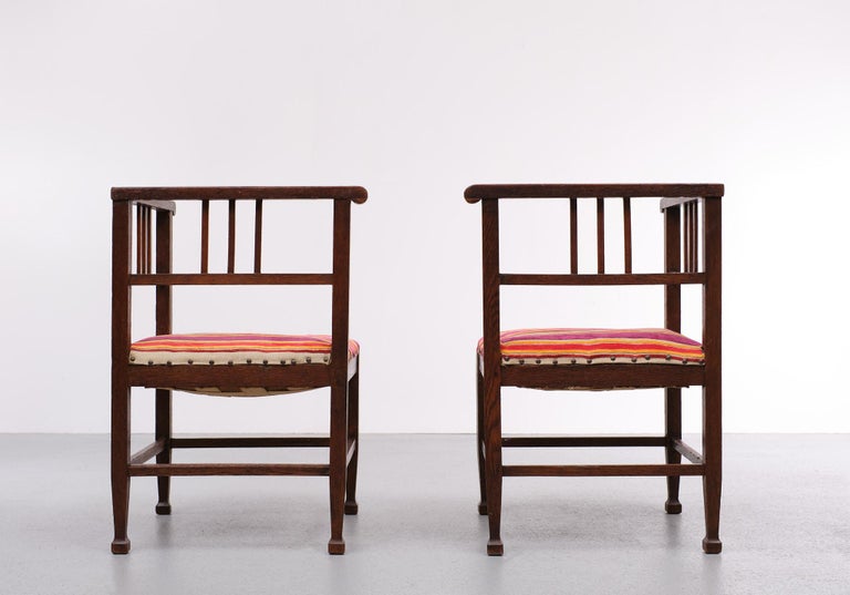 Amsterdam School Corner Chairs, 1920s, Holland For Sale at 1stDibs