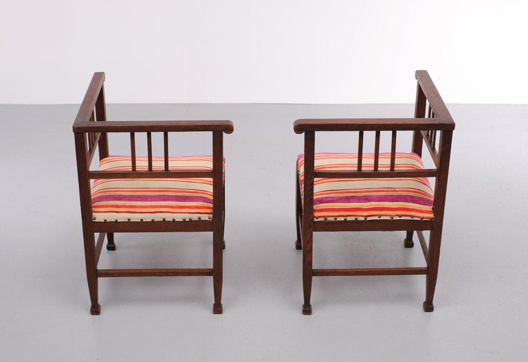 Amsterdam School Corner Chairs, 1920s, Holland For Sale at 1stDibs