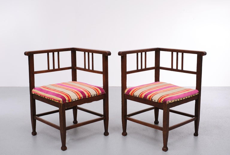 Amsterdam School Corner Chairs, 1920s, Holland For Sale at 1stDibs