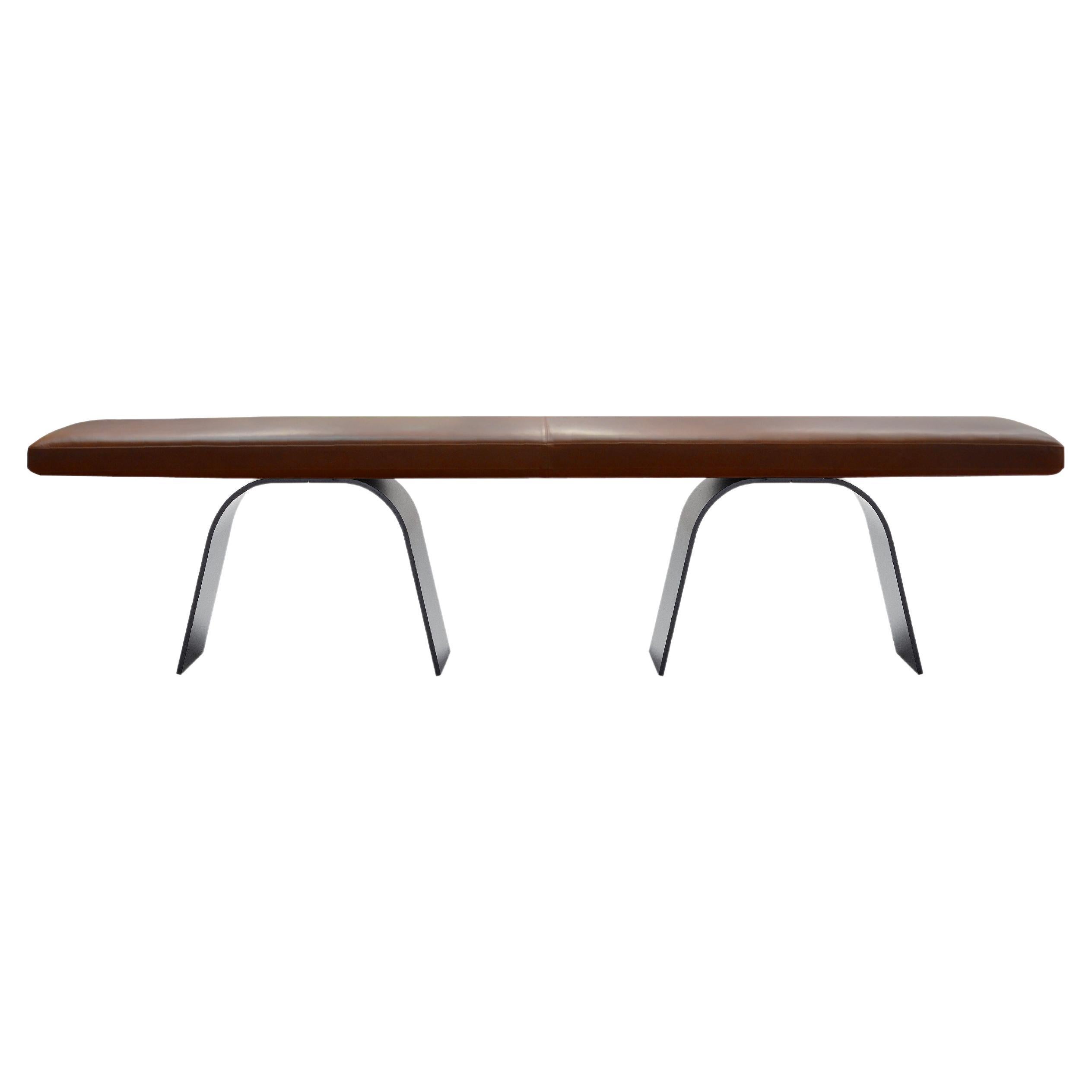 Large Iron Dining Table with Two Benches at 1stDibs