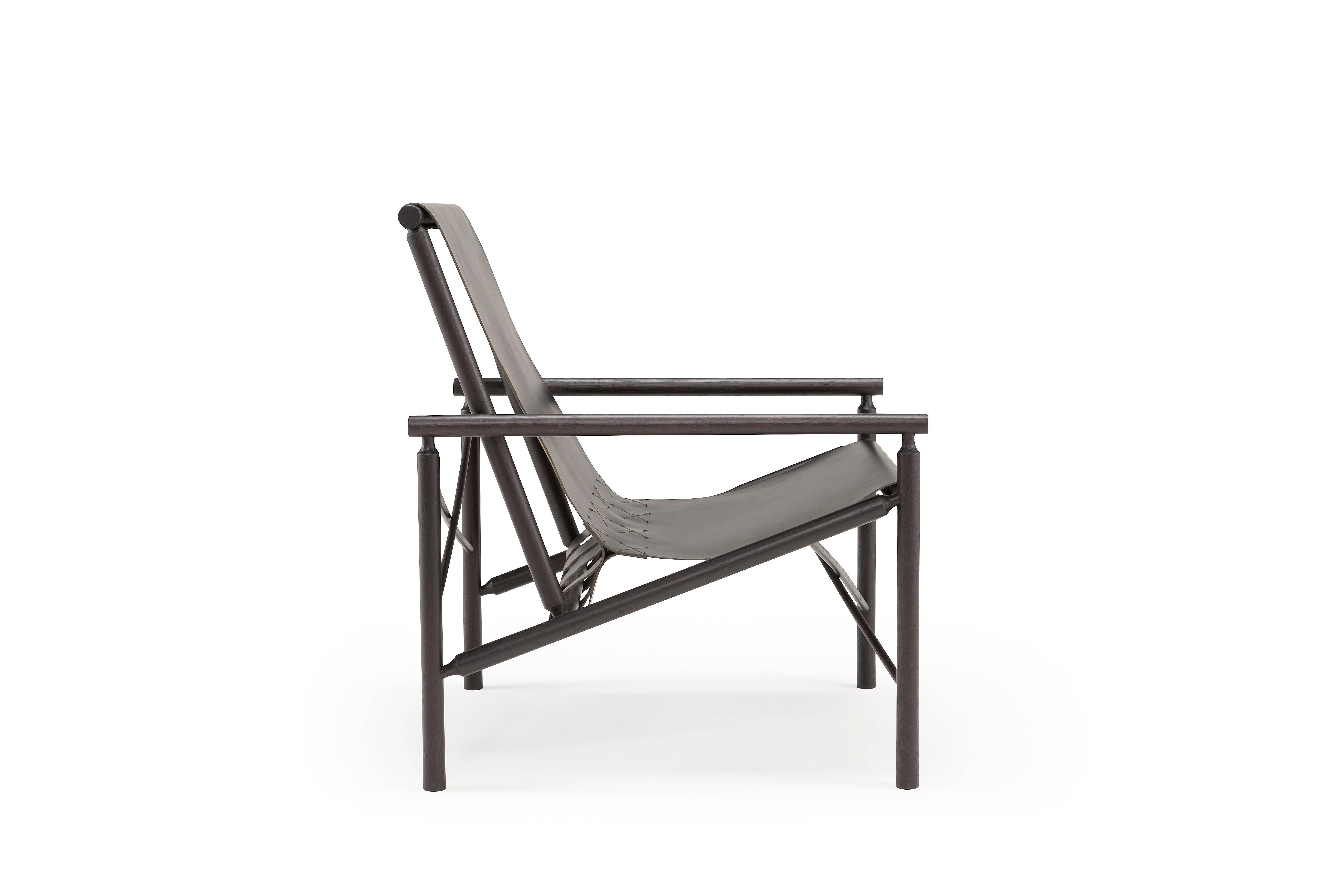 Amura 'Ease' Chair in Oak and Leather by Gareth Neal For Sale at ...