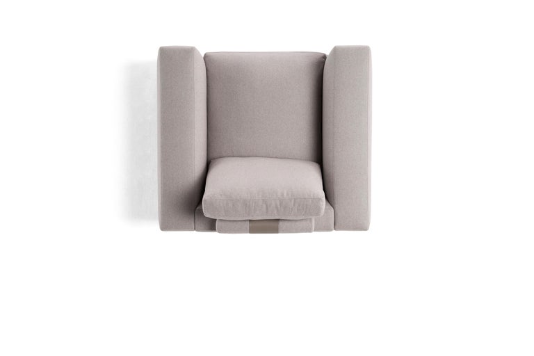 Amura 'Fripp' Armchair in Gray Fabric For Sale at 1stDibs