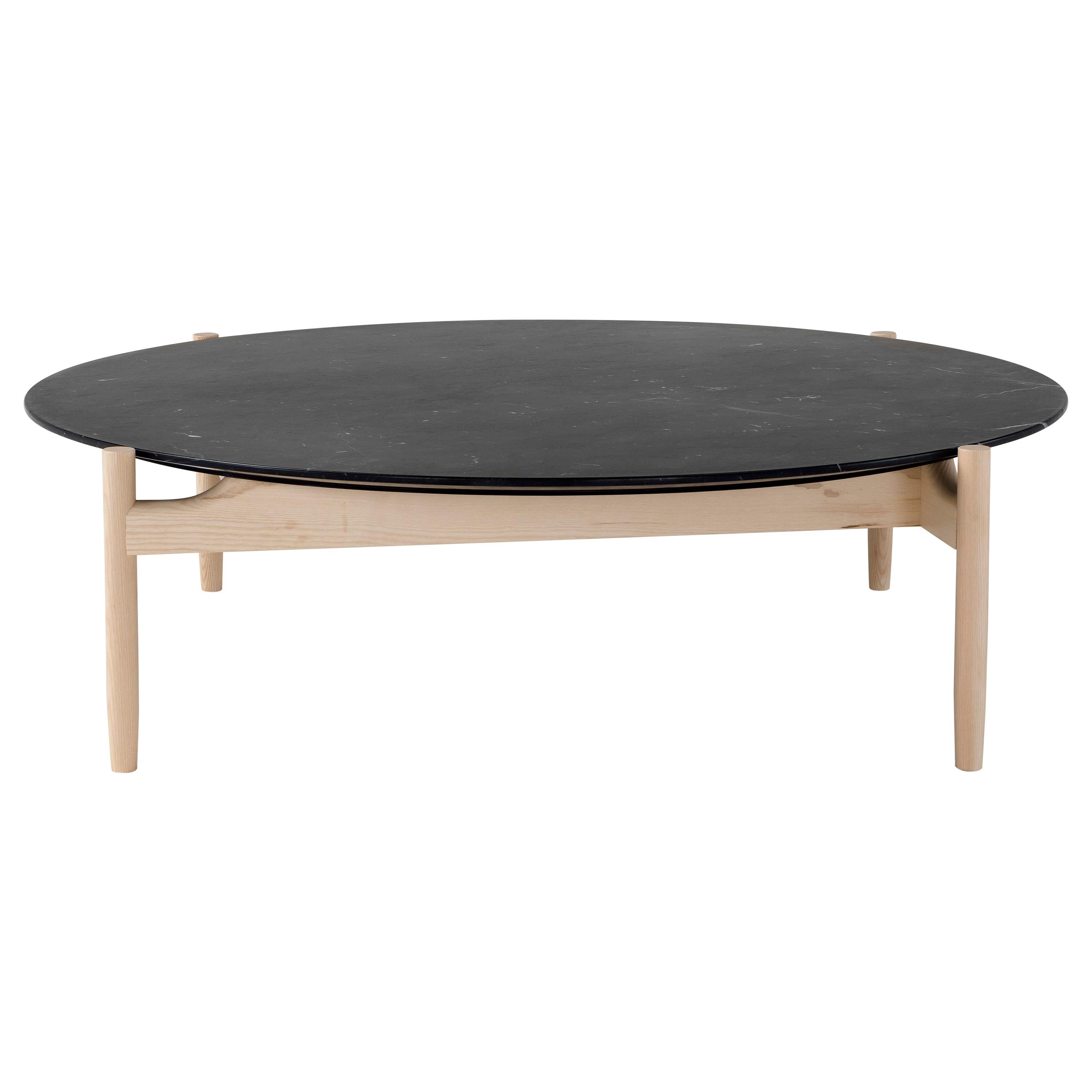 Amura Juli Large Round Coffee Table in Marble and Wood by Marconato and ...