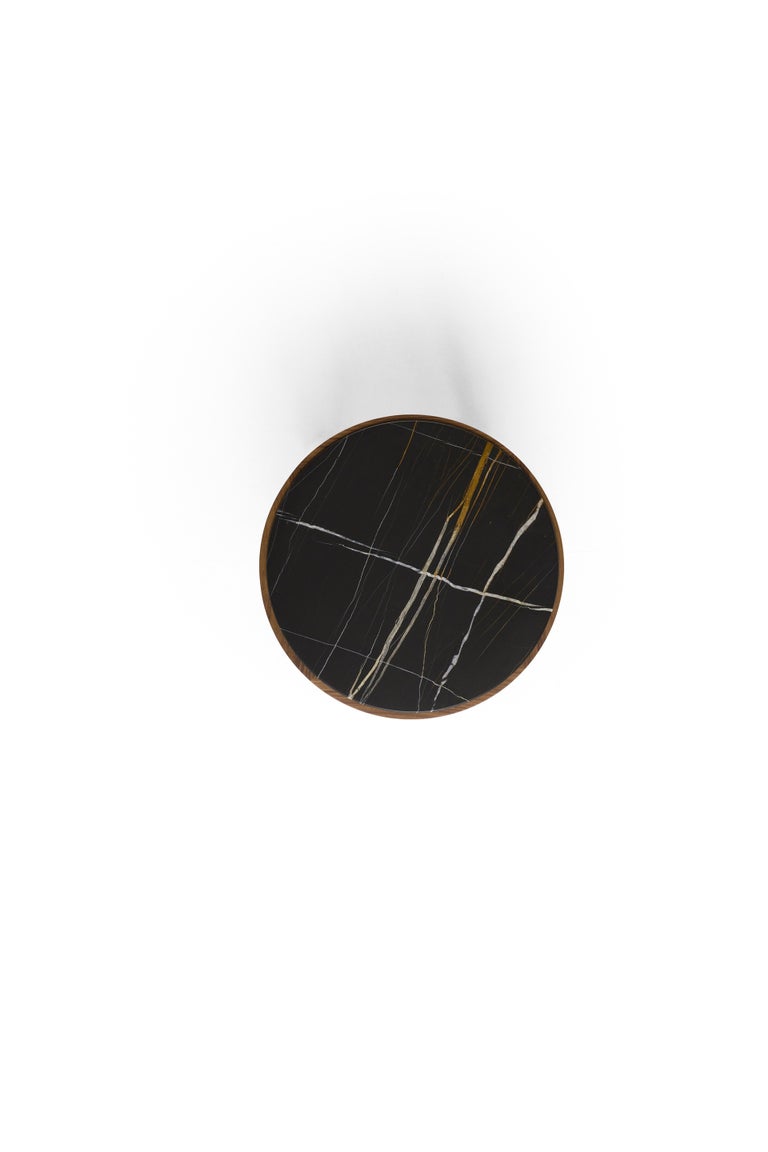 Amura Olga Coffee Table In Canaletto Walnut And Sara Noir Marble Top By Amuralab For Sale At 1stdibs
