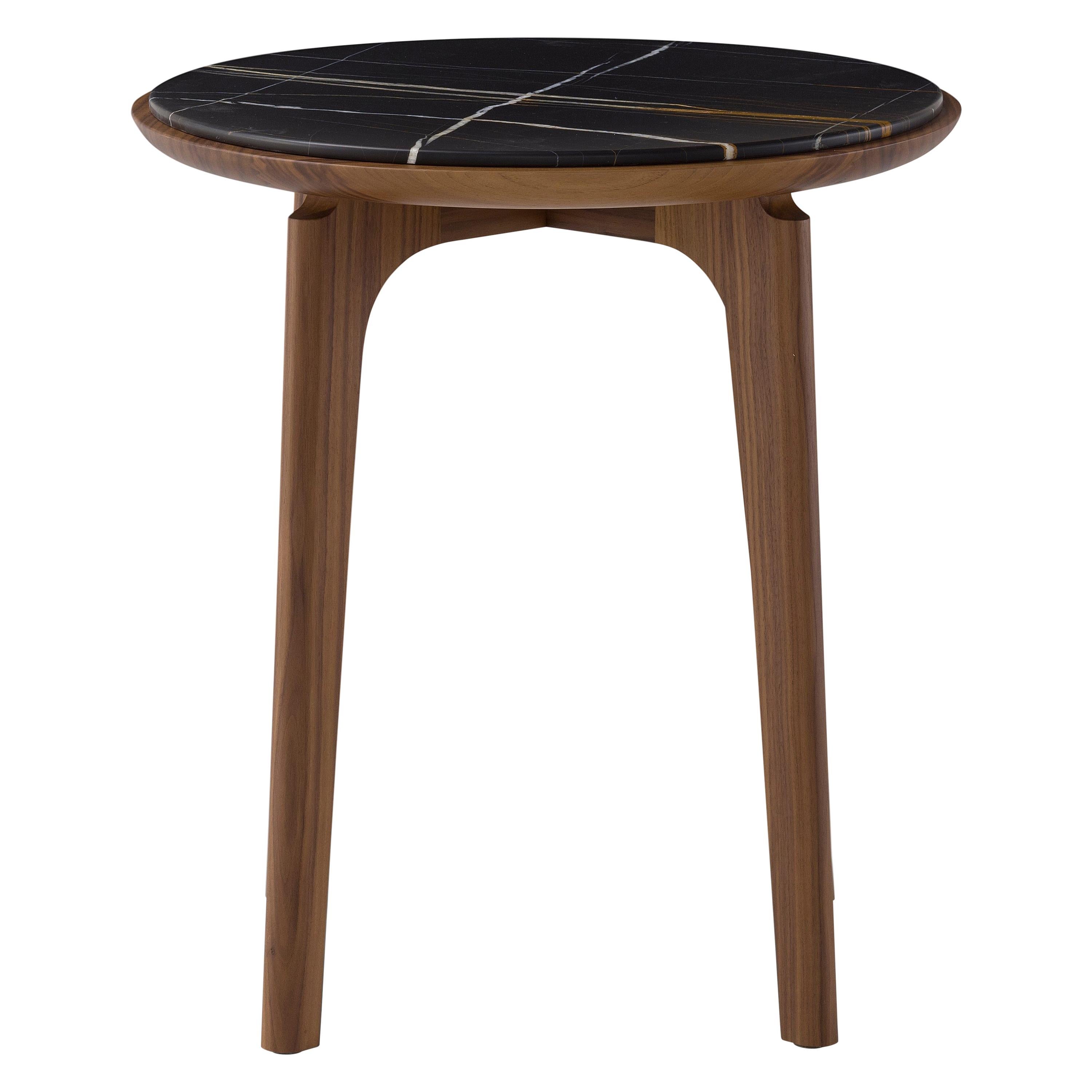 Amura Olga Coffee Table in Dark Oak Base and Arabescato Marble Top by ...