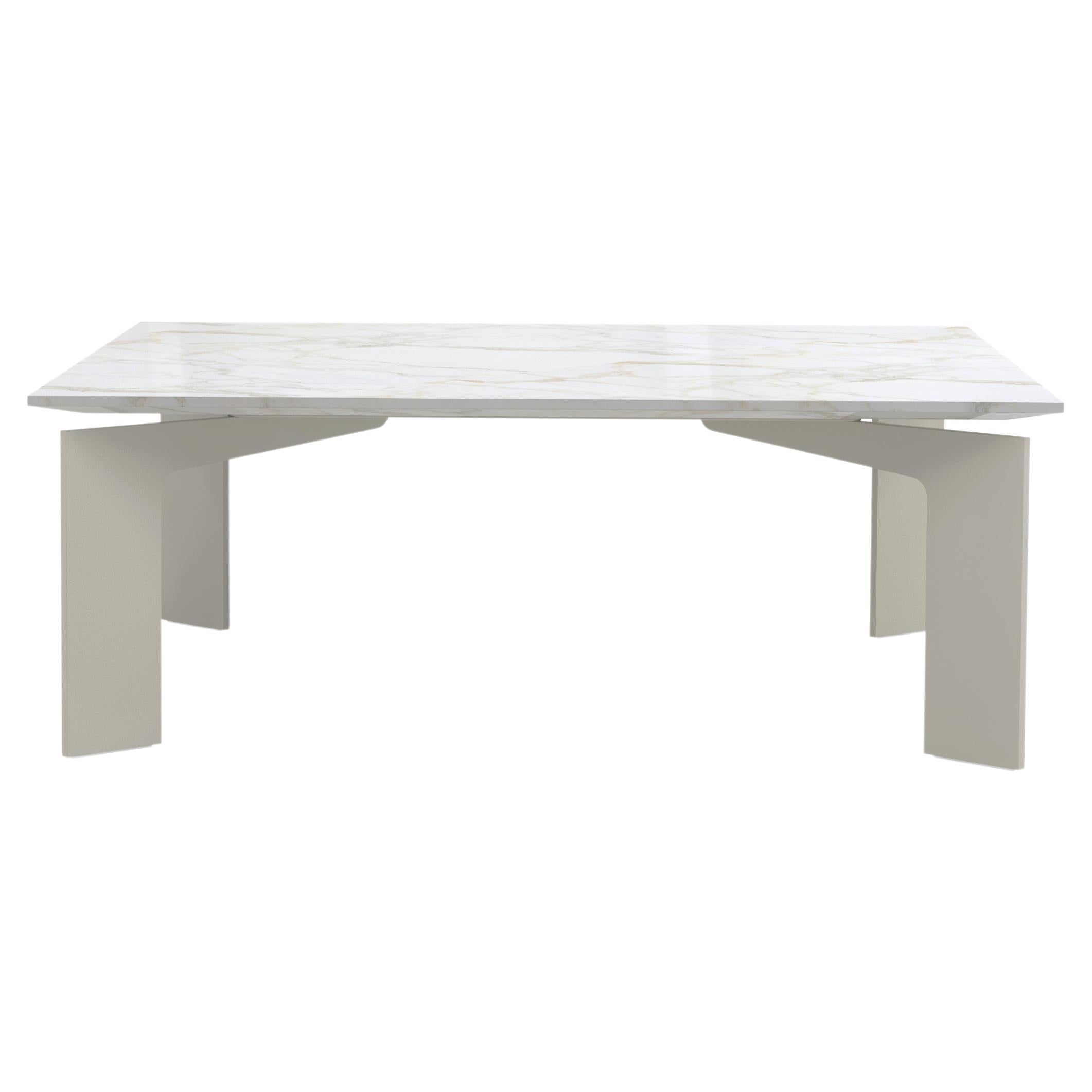 Amura 'Range' Small Coffee Table with White Marble Top by Marconato and ...