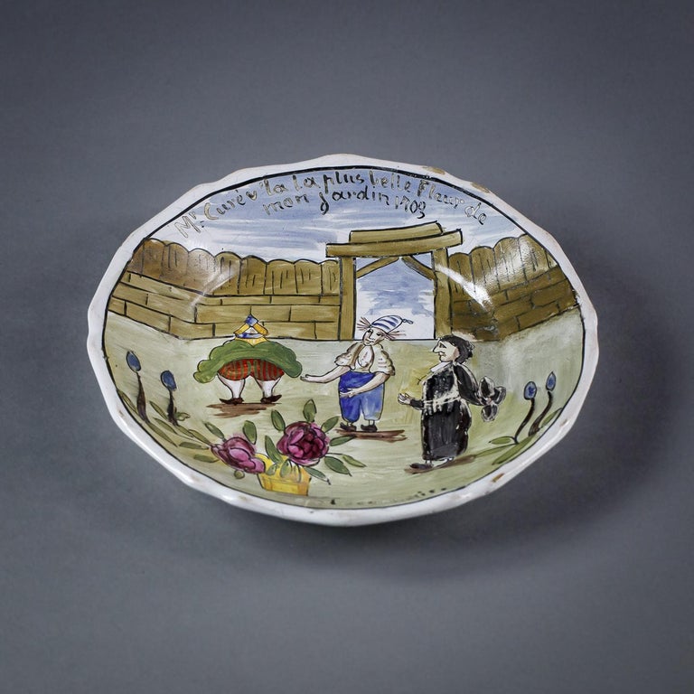 Amusing Early 20th Century Plate the Most Beautiful Flower in My Garden ...