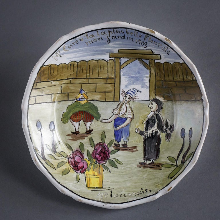 Amusing Early 20th Century Plate the Most Beautiful Flower in My Garden ...