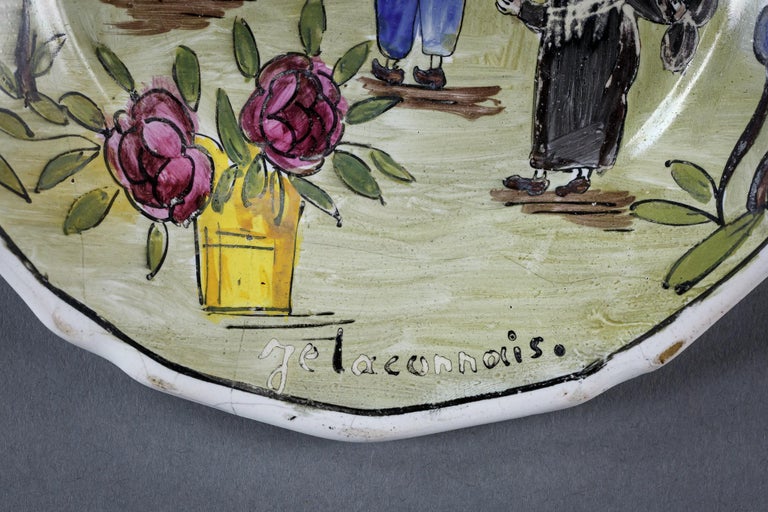 Amusing Early 20th Century Plate the Most Beautiful Flower in My Garden ...