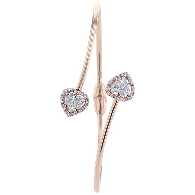 Amwaj Rose Gold 18 Karat Bracelet with Diamonds For Sale at 1stDibs