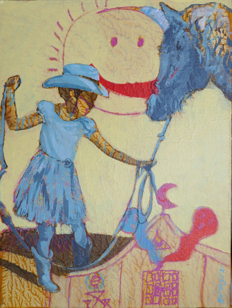 Amy Bernays - Taming the Unicorn, Painting, Acrylic on Canvas For Sale ...