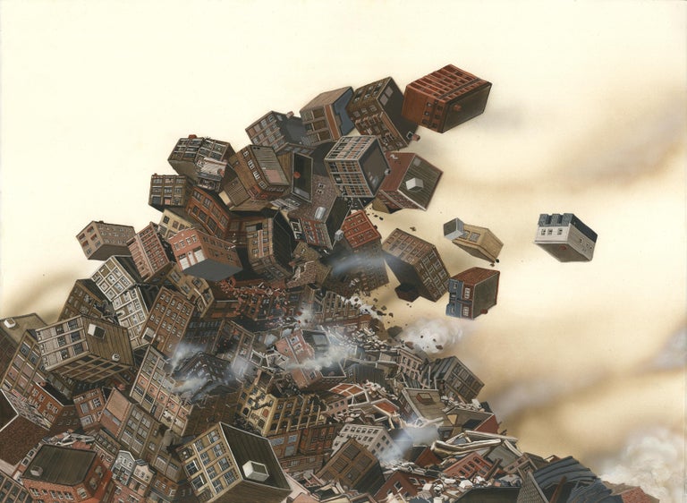 Amy Casey - Amy Casey, acrylic painting, tiny houses, detailed, photo ...